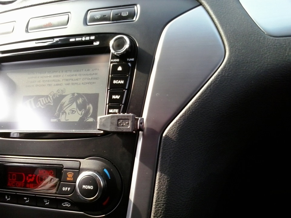 Переходник угловой miniUSB to USB — Ford Mondeo IV, 2 л, 2013 года ...