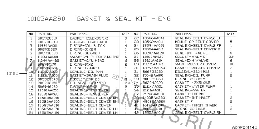 Капиталка ej201. Часть 3. Запчасти. — Subaru Legacy (BE/BH/BT), 2 л ...