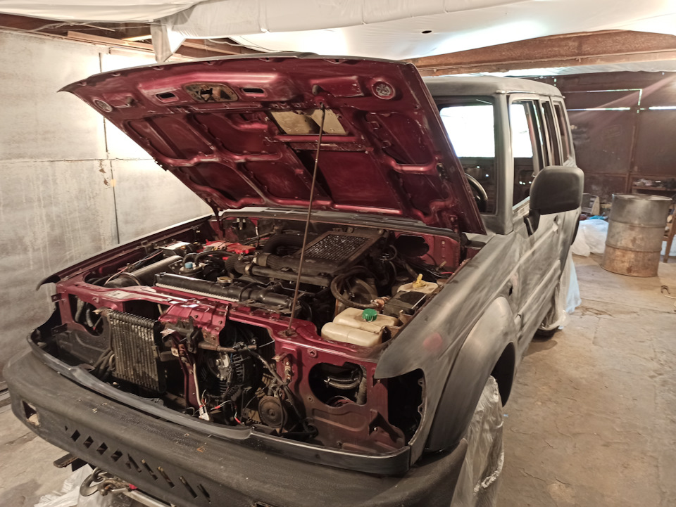Перекраска в черный раптор — Hyundai Galloper, 2,5 л, 1999 года ...