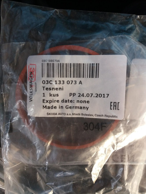 03C133073A Прокладка заслонки дроссельной VAG | Запчасти на DRIVE2