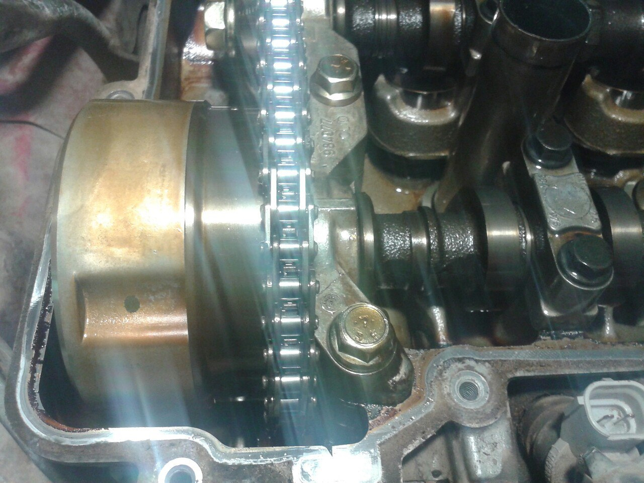 Замена прокладки клапанной крышки, MN158200 — Mitsubishi Lancer X, 1,5 ...