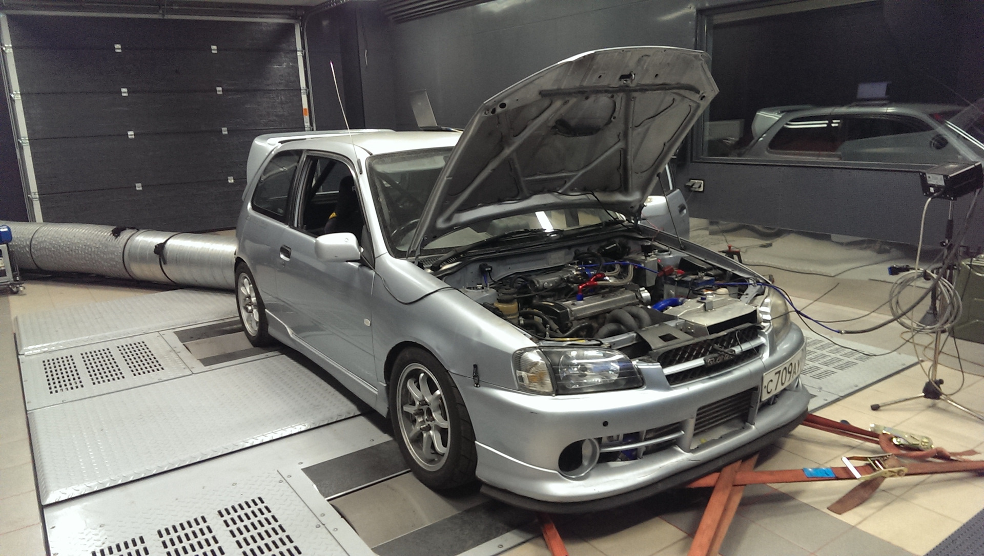 Dyno stand Starlet Glanza V 4e-fte TF035 — Toyota Starlet (90), 1,3 л ...