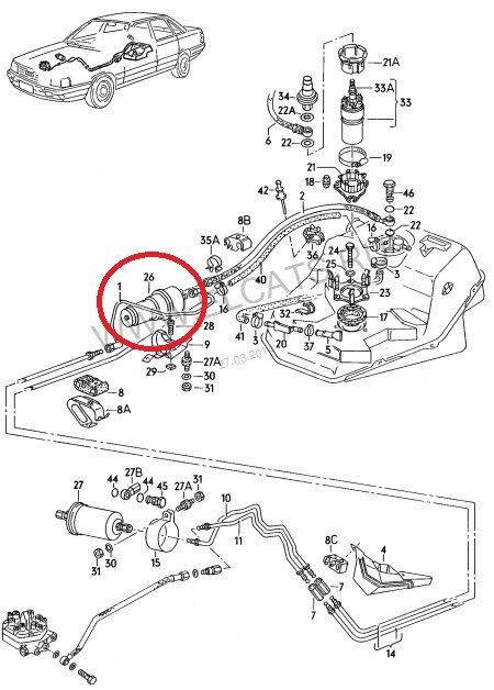 топливопровод. — Audi 100 (C3), 2 л, 1987 года | своими руками | DRIVE2