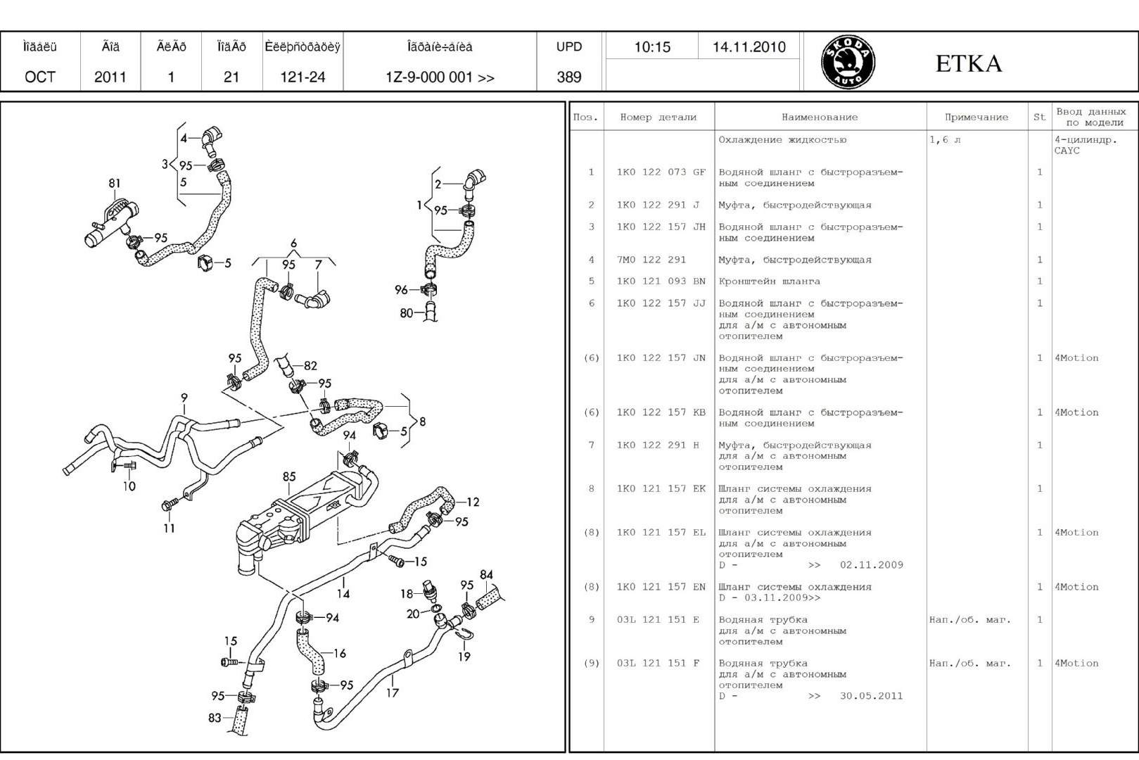 1K0122291J Муфта, быстродействующая VAG | Запчасти на DRIVE2