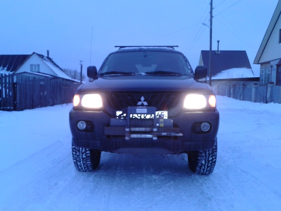 Съемная электролебедка на двух опорах — Mitsubishi Montero Sport (1G ...