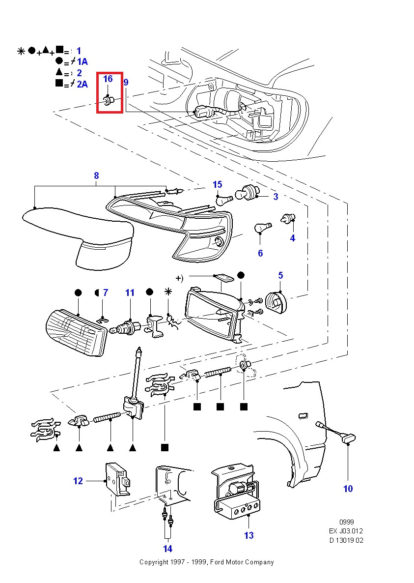 Направляющая поворотника/габарита Эксплорер 2 — Ford Explorer (2G), 4 л ...