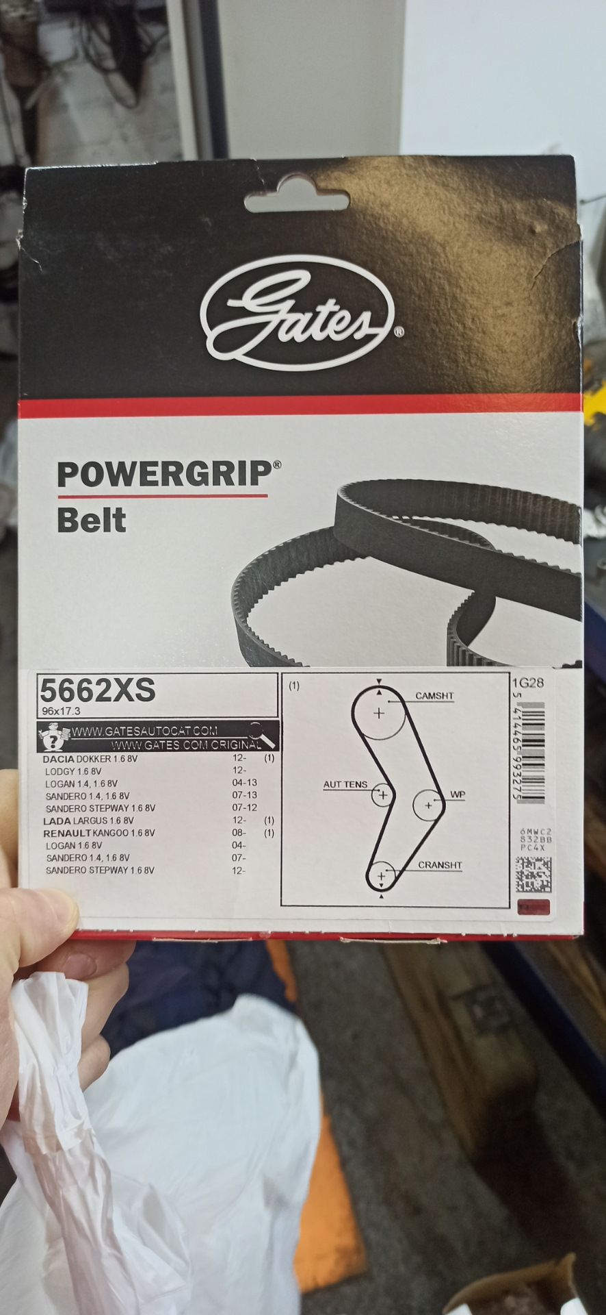 5662XS Ремень ГРМ GATES | Запчасти на DRIVE2