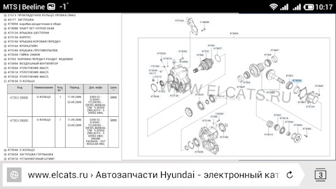 4735339000 Уплотнительное кольцо системы охлаждения KIA HYUNDAI ...