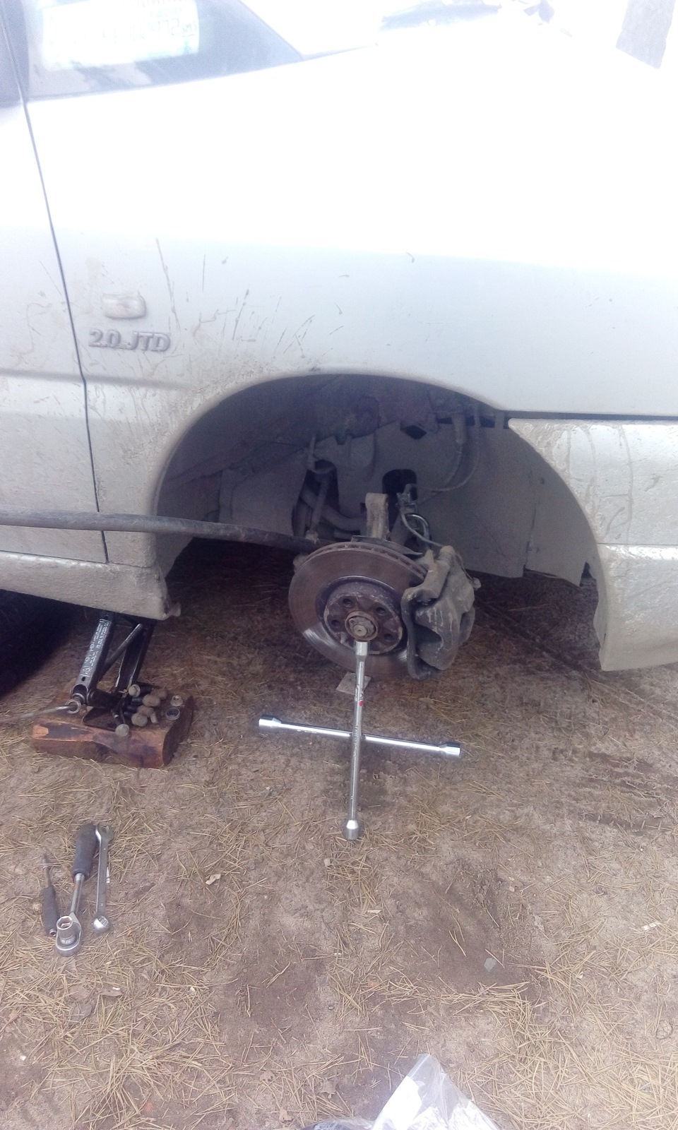 Замена опорных подшипников на мартерах — FIAT Scudo I, 2 л, 2002 года ...