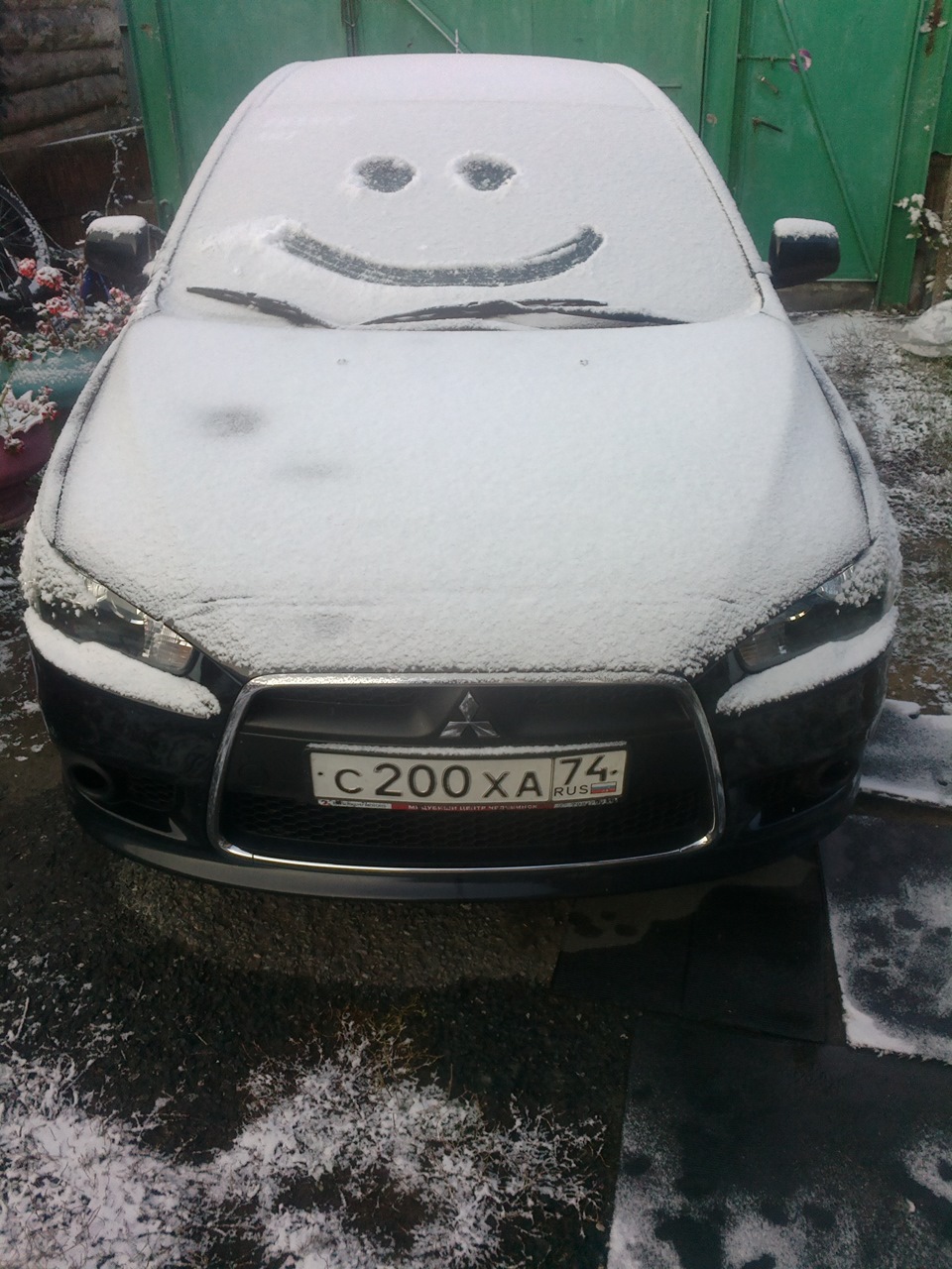 СНЕГ! — Mitsubishi Lancer X, 1,6 л, 2012 года | просто так | DRIVE2