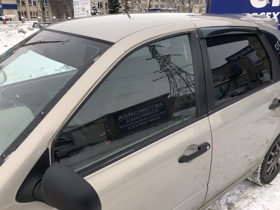 Дефлекторы окон — Lada Калина Хэтчбек (1G), 1,6 л, 2007 года | своими ...