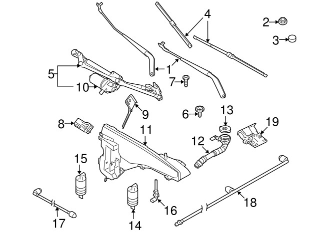 61667275175 Система форсунок стеклоомывателя BMW | Запчасти на DRIVE2