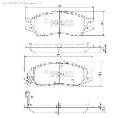 N3601097 Колодки тормозные передние NIPPARTS | Запчасти на DRIVE2