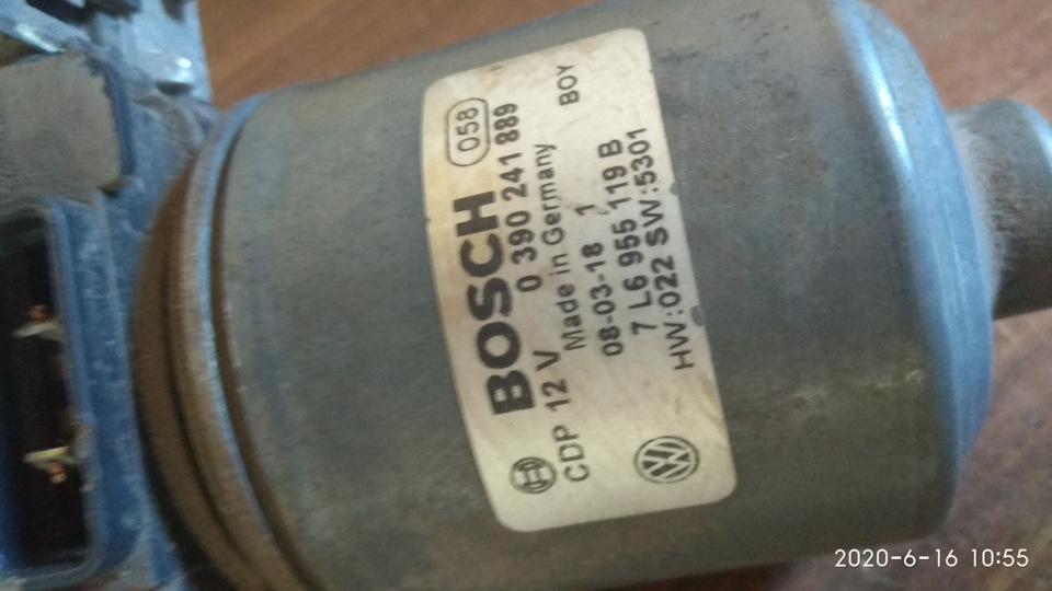 7L6955119B Мотор стеклоочистителя передний VAG | Запчасти на DRIVE2