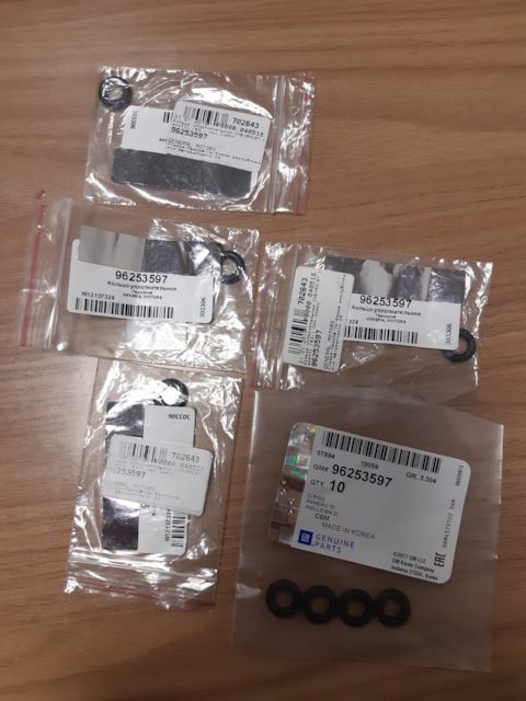96253597 Кольцо уплотнительное топливной форсунки / Chevrolet 98~ GM ...