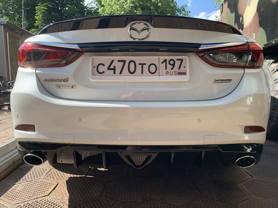 Установка диффузора и спойлера MV-Tuning — Mazda 6 (3G) GJ, 2,5 л, 2015 ...