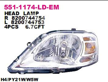 5511174RLDEM LOGAN {LADA Largus 12-} ФАРА ПРАВ П/КОРРЕКТОР DEPO ...