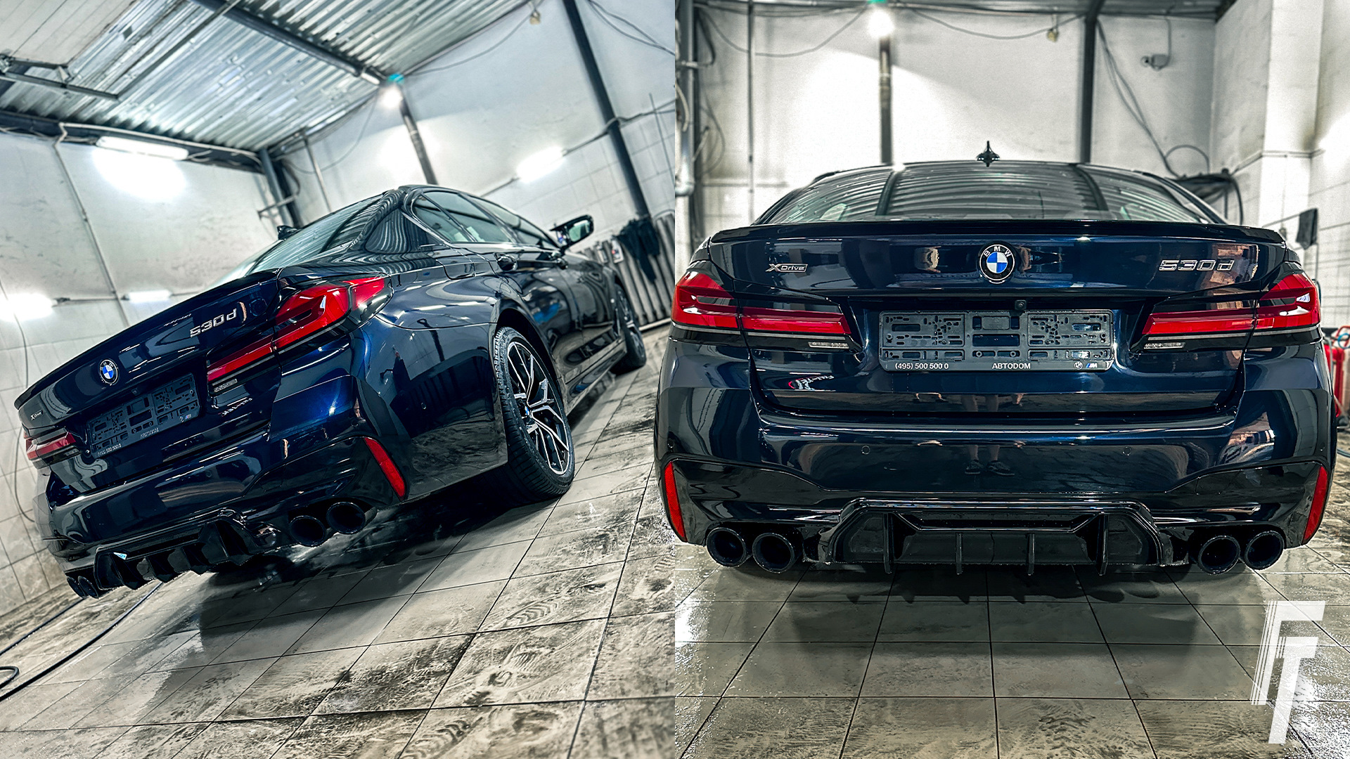 Новый диффузор, спойлер и насадки на BMW 530d G30 — Fili-Tek на DRIVE2