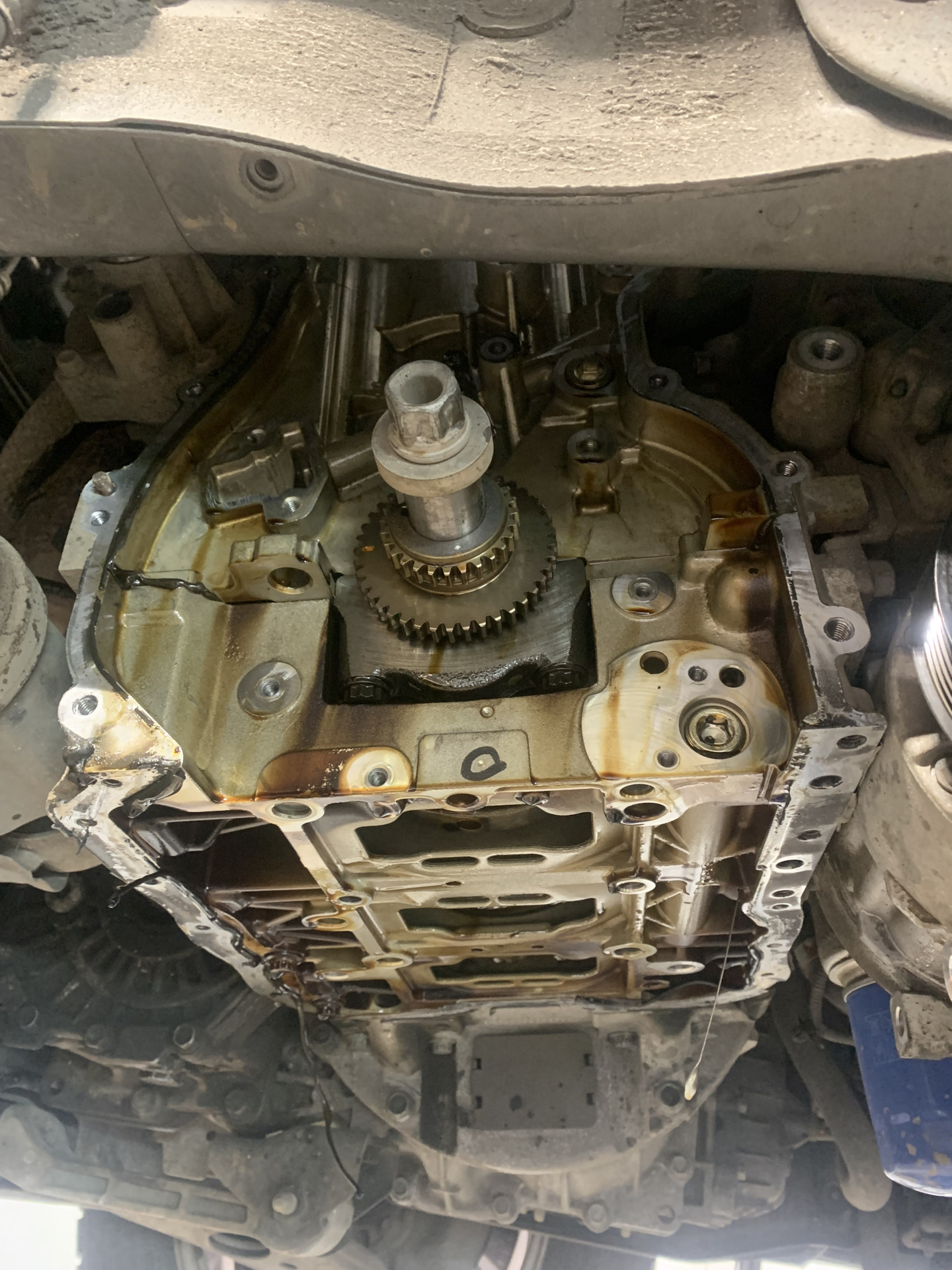 Установка комплекта масляного насоса от G4KD. Замена комплекта цепи ГРМ ...