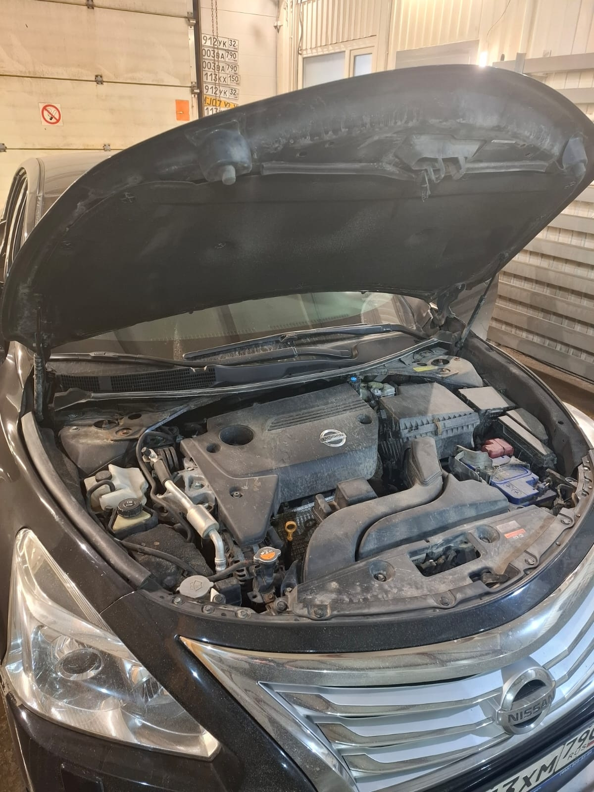 На мойку, смыть соль за одно и мотор помыть. — Nissan Teana (L33), 2,5 л, 2014 года | просто так ...