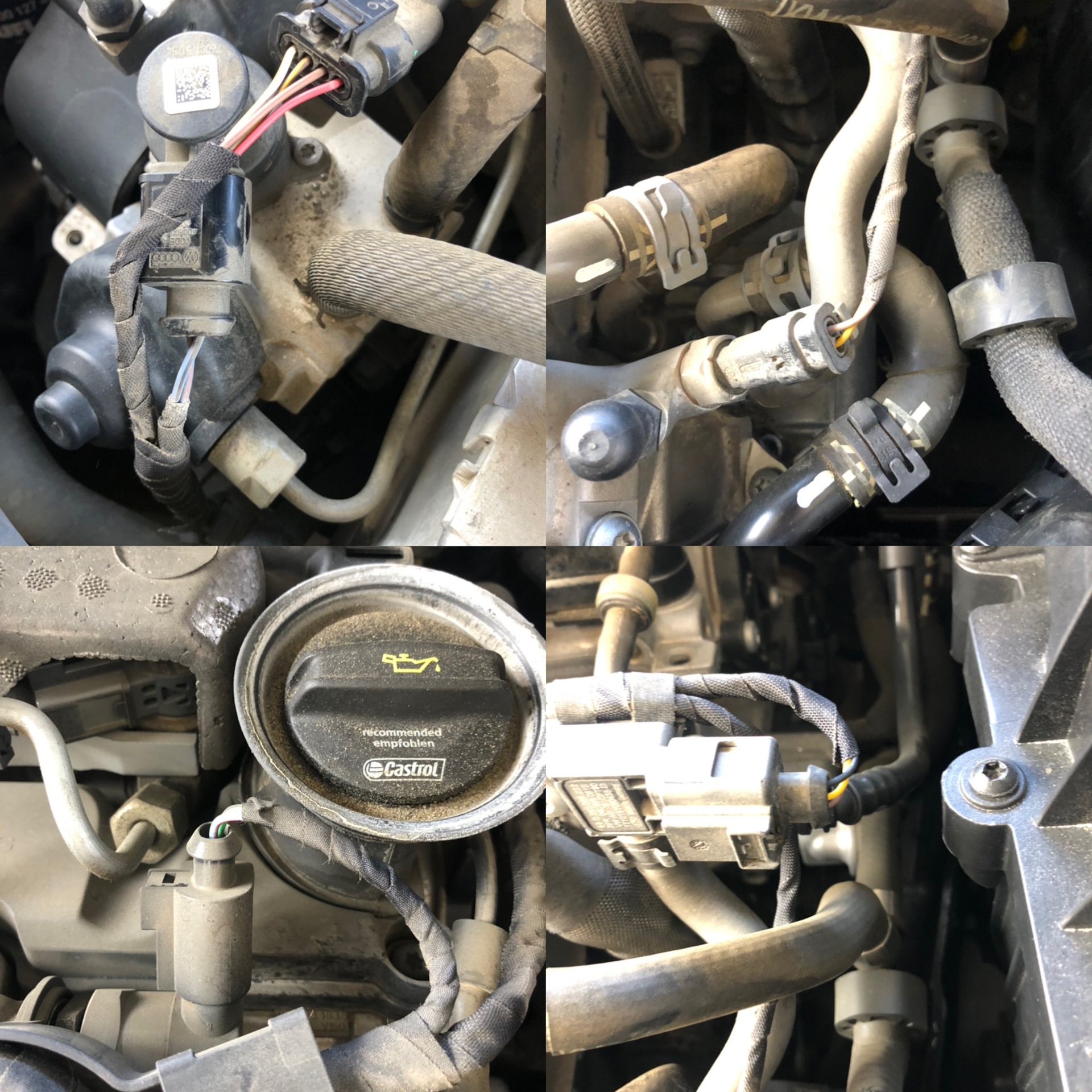 Подкапотные колпачки на разъемы в Tiguan NF — Volkswagen Tiguan (2G), 2 ...