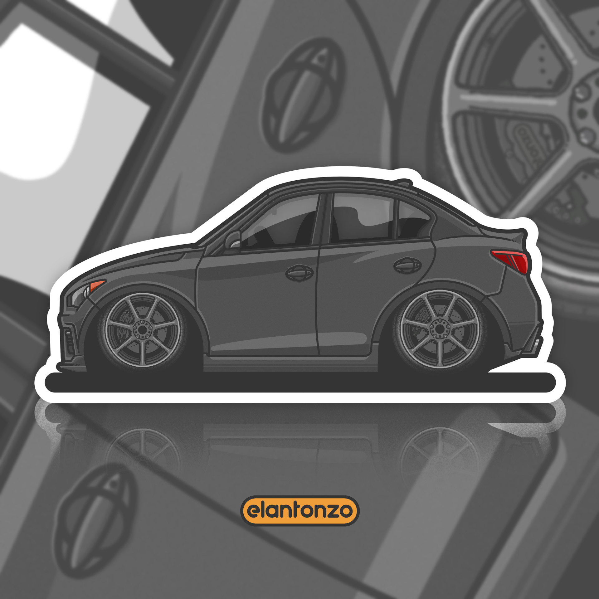 Cartoon cars от Elantonzo, Infiniti q50 — Infiniti q50, 3,7 л., 2014 ...