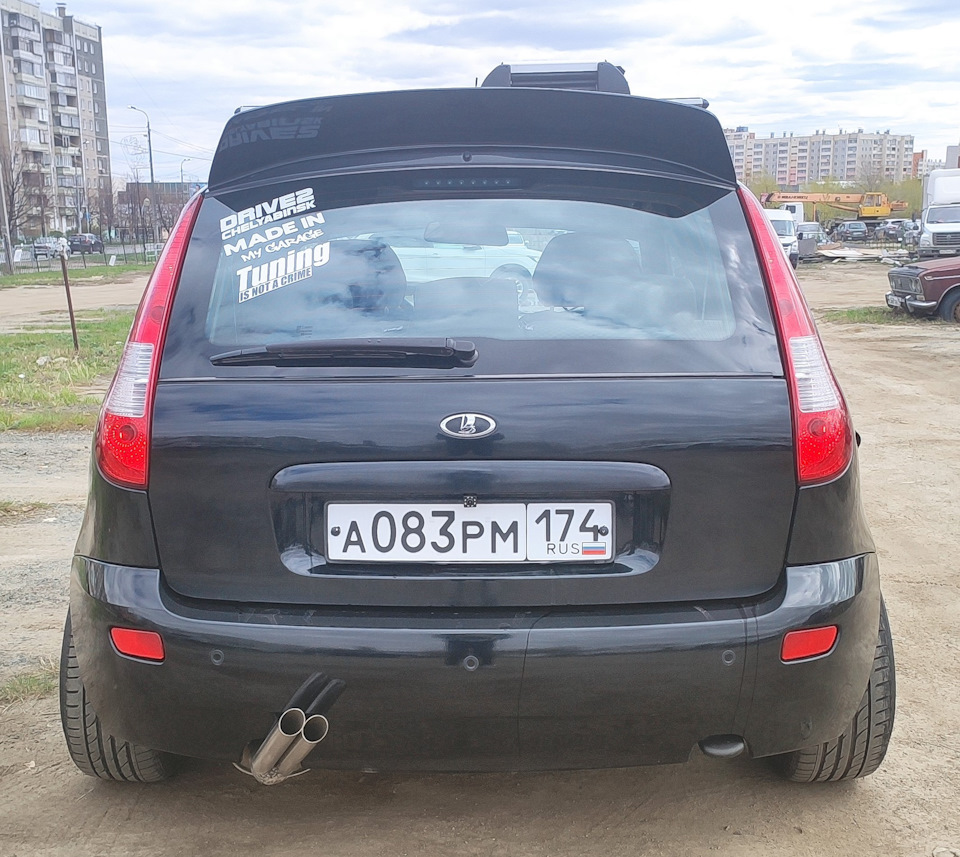 Насадка на глушитель в стиле Босодзоку) — Lada Калина Хэтчбек (1G), 1,6 ...