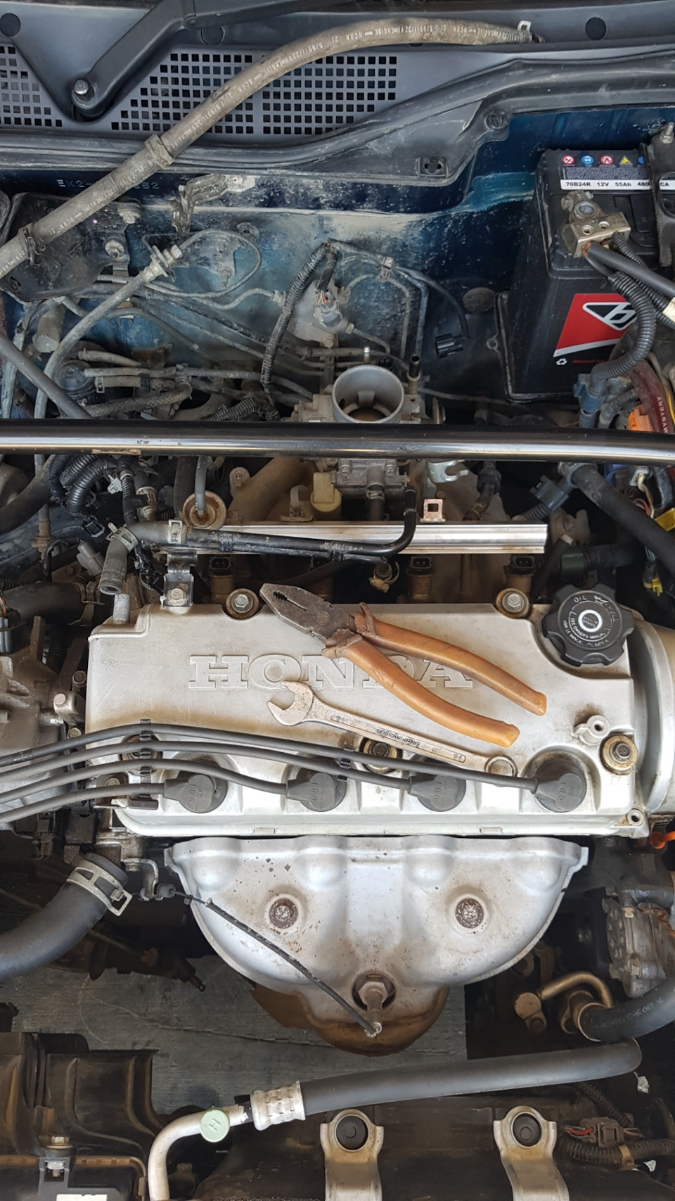 Горизонтальный впуск на D13B — Honda Civic Hatchback (6G), 1,3 л, 1999 ...