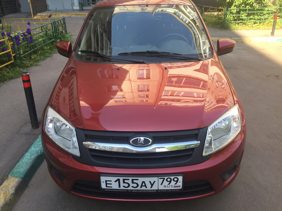 Закупил накладки на зеркала в цвет кузова — Lada Гранта, 1,6 л, 2017 ...