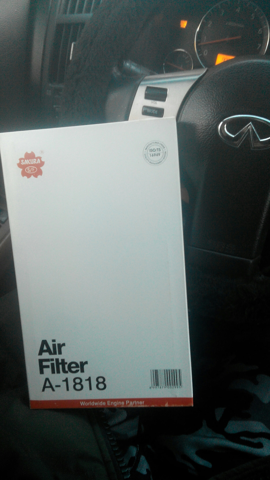 Sakura A1818 — Infiniti FX (1G), 3,5 л, 2004 года | запчасти | DRIVE2