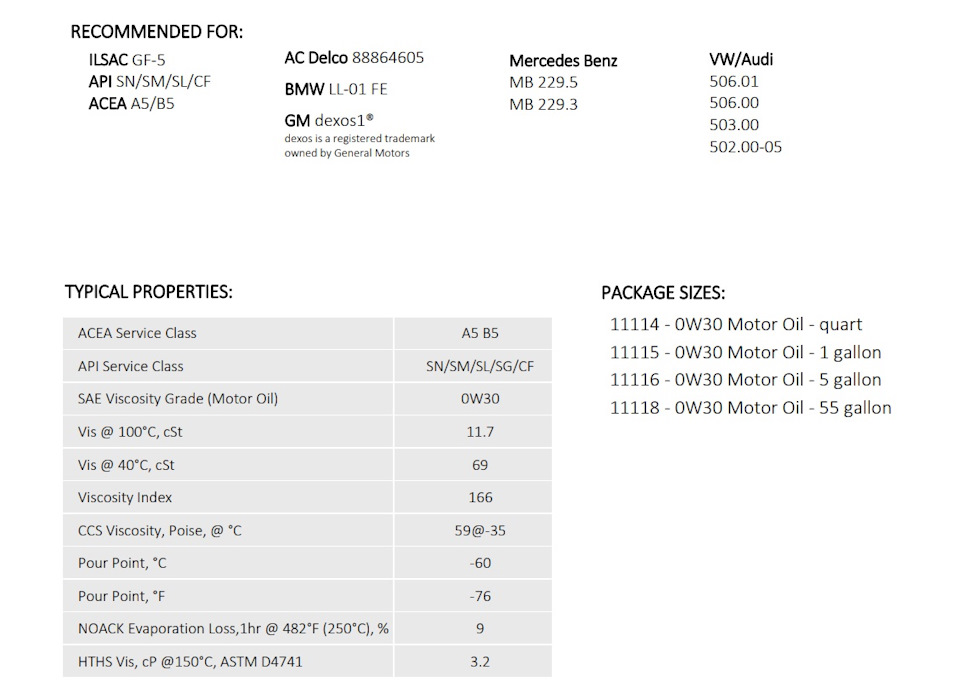 Лучшие Масла классификации ACEA A5/B5 — OEM-OIL на DRIVE2
