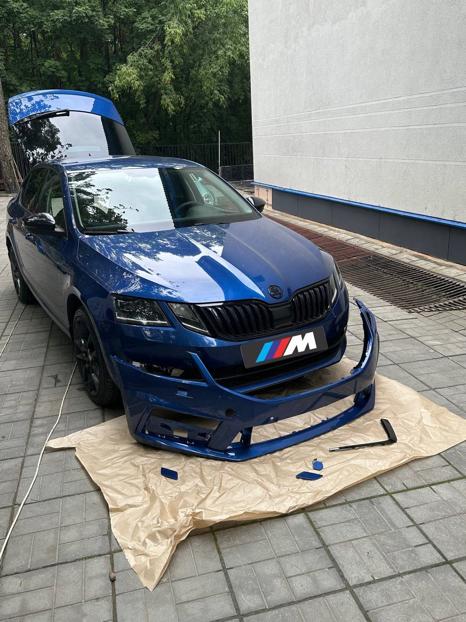 Установка RS бампера (Тайвань) Octavia A7 FL — Skoda Octavia A7 Mk3, 1 ...