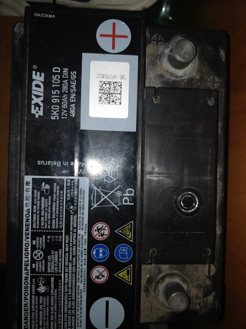 5K0915105D Стартерная аккумуляторная батарея VAG | Запчасти на DRIVE2