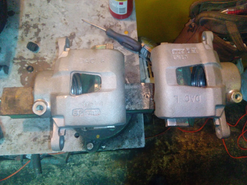 Переборка/подготовка передних 14 тормозов — Daewoo Nexia, 1,5 л., 2002 ...