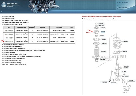 546110U000 Демпфер пружины подвески KIA HYUNDAI | Запчасти на DRIVE2