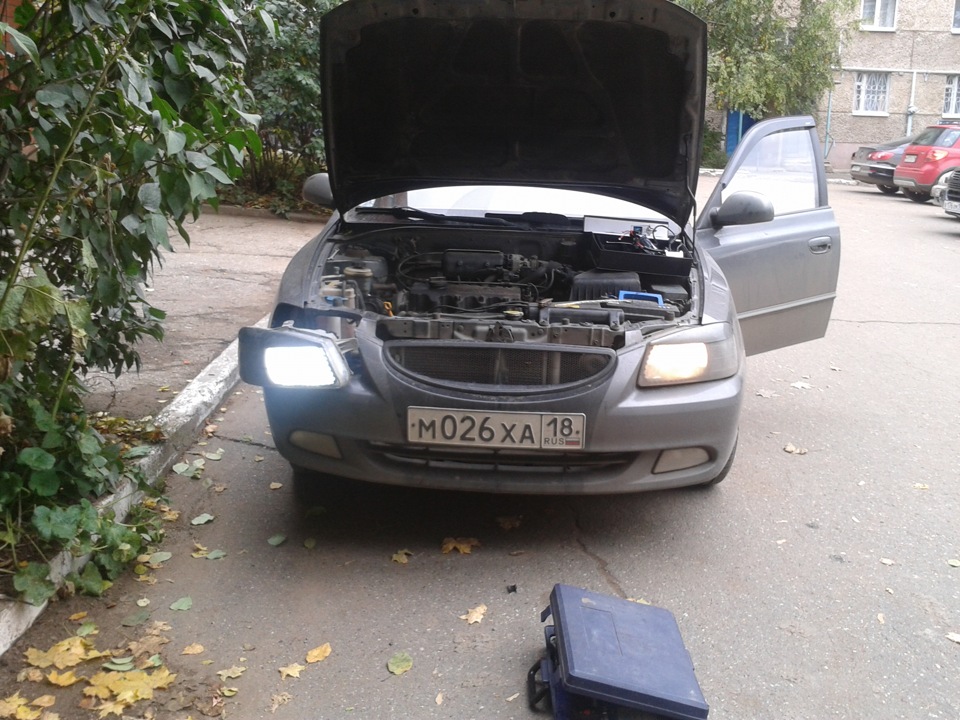 Ксенон 6000к. — Hyundai Accent (2G), 1,5 л, 2007 года | тюнинг | DRIVE2
