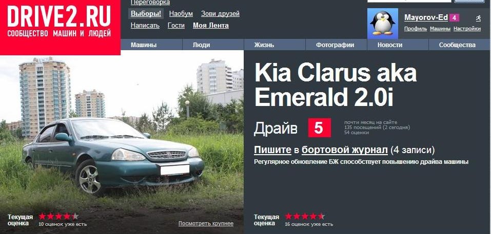 Обидно было 5 стало 4+ — KIA Clarus, 2 л, 2001 года | просто так | DRIVE2
