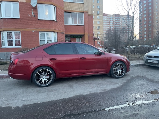 Летний комплект дисков Rays Homura r19 и резина Triangle TH202 245/35/19 — Skoda Octavia RS A7 ...