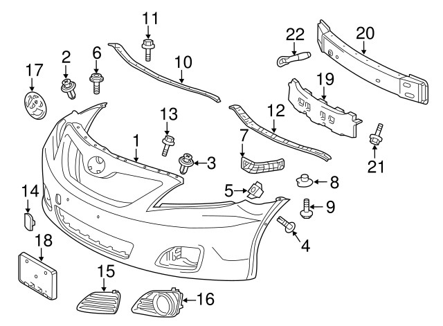 5253533040 Кронштейн бампера переднего правого Camry V40 TOYOTA LEXUS ...