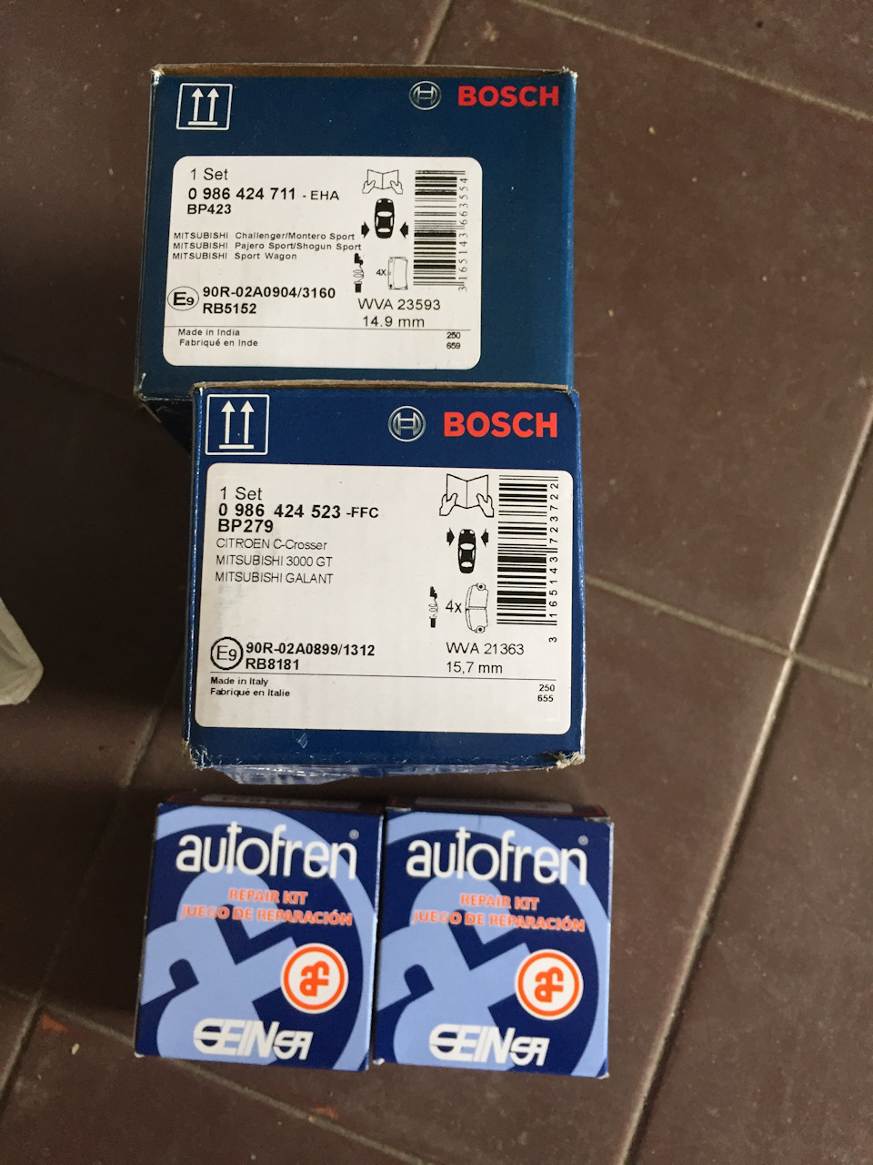 BP423 Колодка тормозная набор. Задняя ось BOSCH | Запчасти на DRIVE2