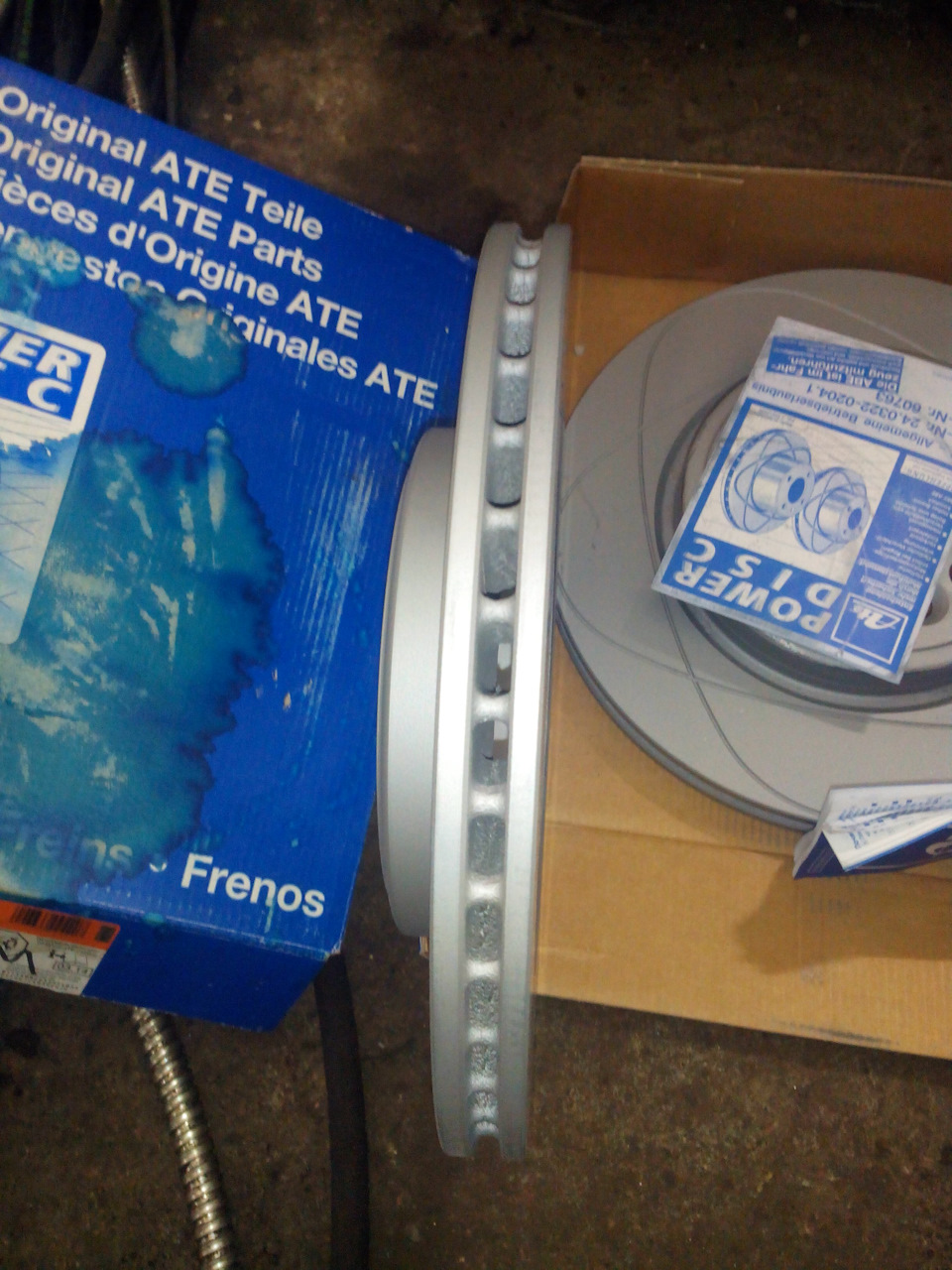 Новые тормозные диски Ate power disc — MINI Cooper Mk I, 1,6 л, 2004 ...