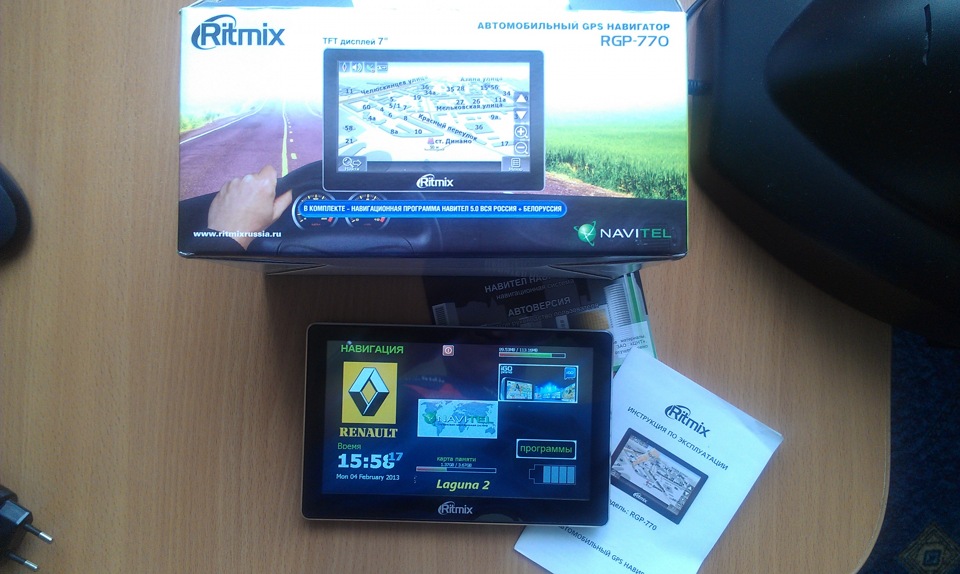 Авто-навигатор RITMIX RGP-770 — Renault Laguna II, 1,9 л, 2005 года | аксессуары | DRIVE2