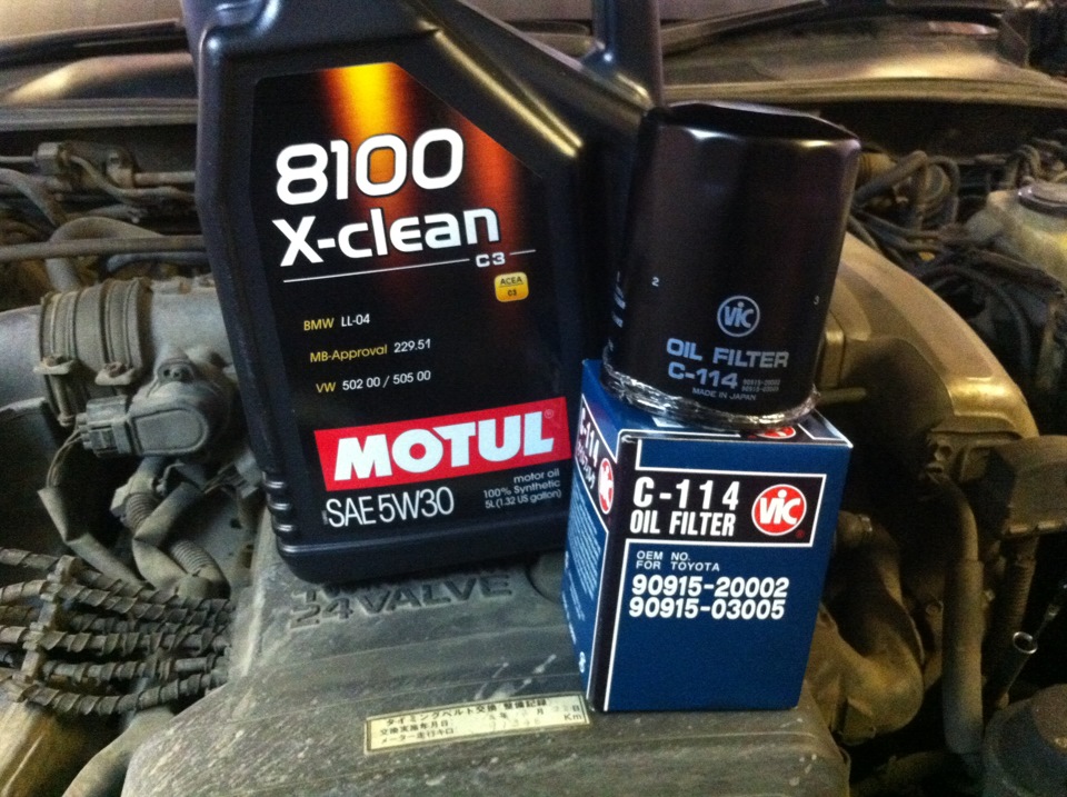 Замена масла в ДВС и топливного фильтра — Toyota Mark II (90), 3 л ...