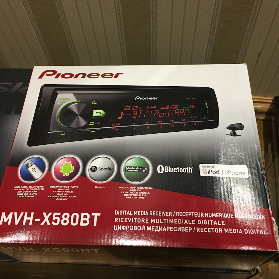 Процессорный Pioneer MVH-X580BT — Lada Приора седан, 1,6 л, 2016 года ...