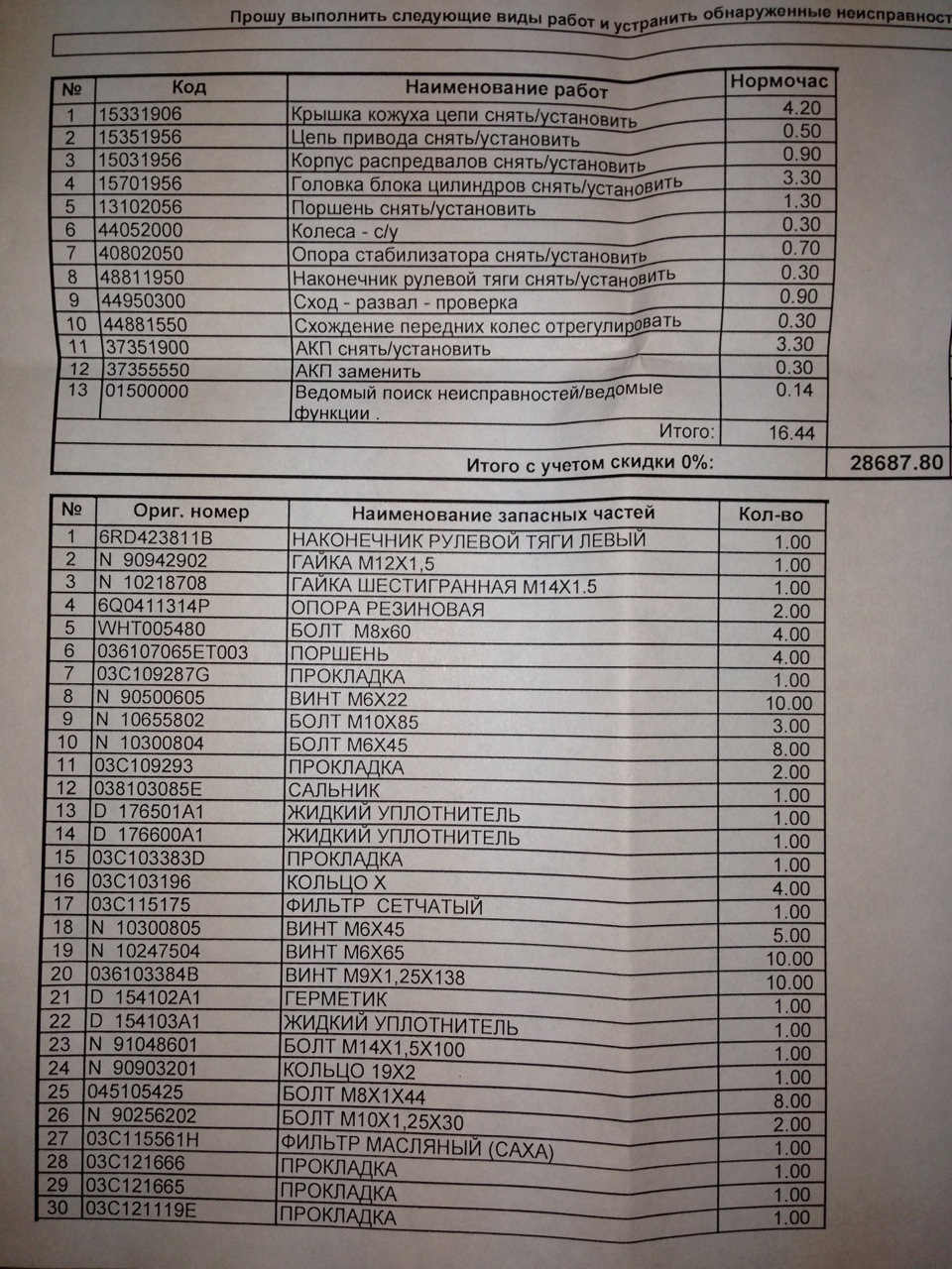 Гарантия) — Volkswagen Polo Sedan, 1,6 л, 2013 года | визит на сервис ...