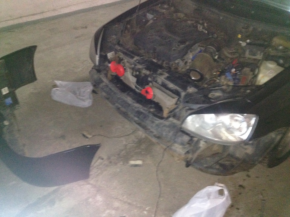 Установка ПТФ + бонусные запчасти — Lada Приора хэтчбек, 1,6 л, 2010 ...