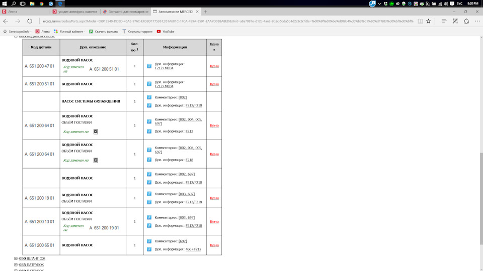 A6512005101 Насос системы охлаждения Mercedes | Запчасти на DRIVE2