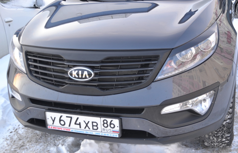 Тюнинг решетки) — KIA Sportage (3G), 2 л, 2010 года | аксессуары | DRIVE2