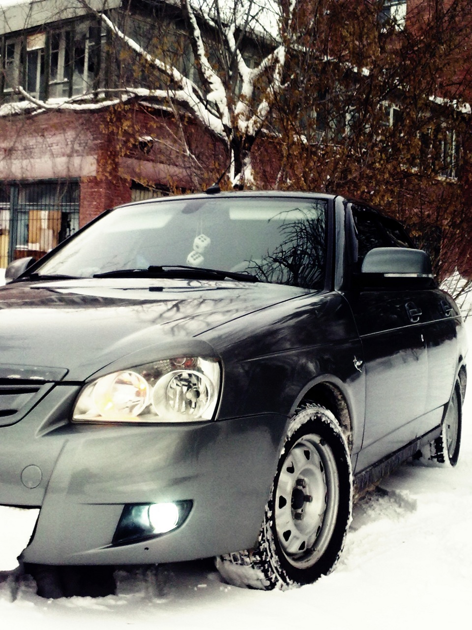 Зимние фотки!) — Lada Приора седан, 1,6 л, 2011 года | фотография | DRIVE2