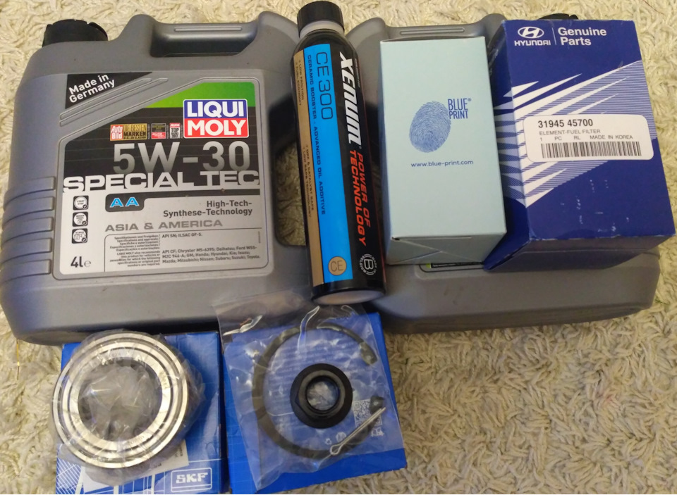 Замена масла, топливного фильтра, подшипников ступицы, топливного ...